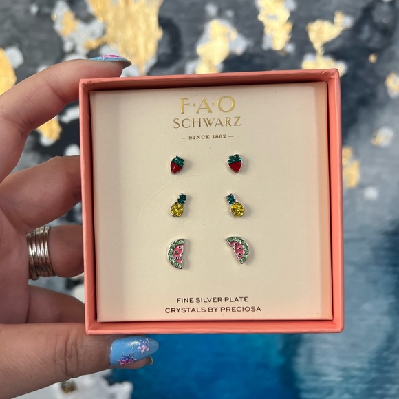 FAO Schwarz | Jewelry | Fao Schwarz Fruit Earrings Set | Poshmark